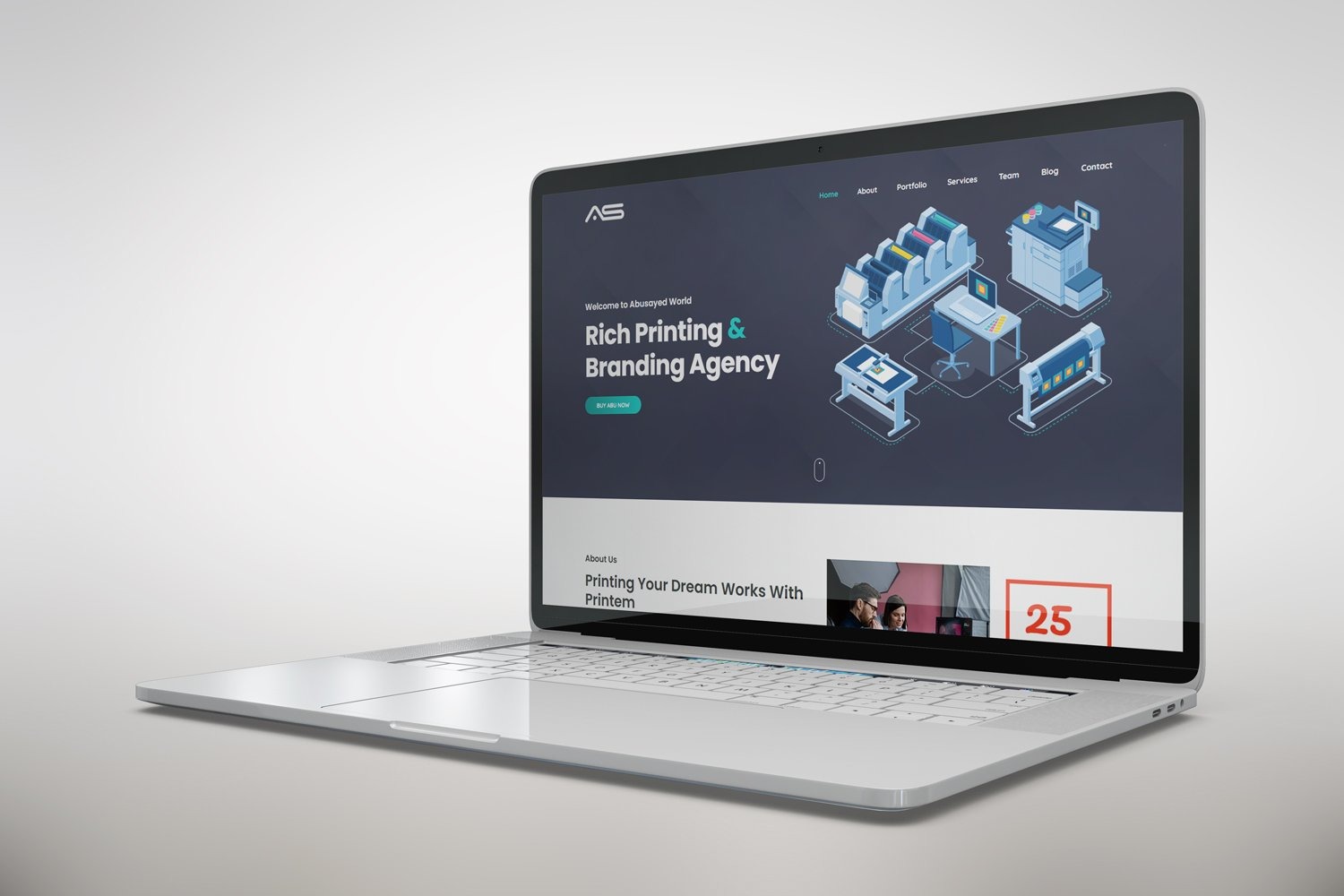 Abu - Printing Services HTML5 Landing Page Template