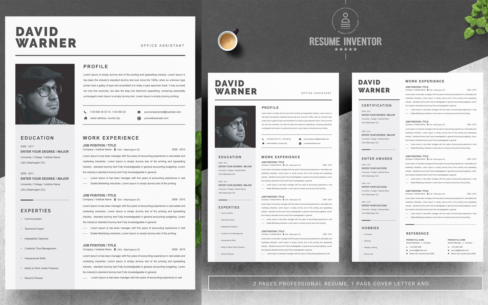 David Warner / CV Template #203382 - TemplateMonster