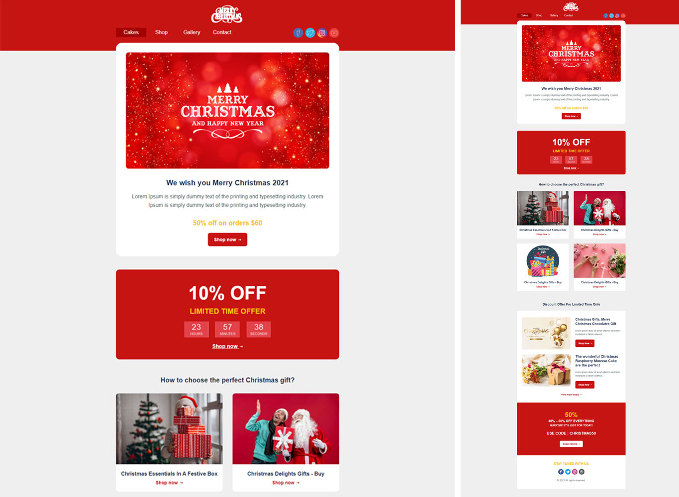 Christmas Email Templates | Christmas Responsive HTML Email Template ...