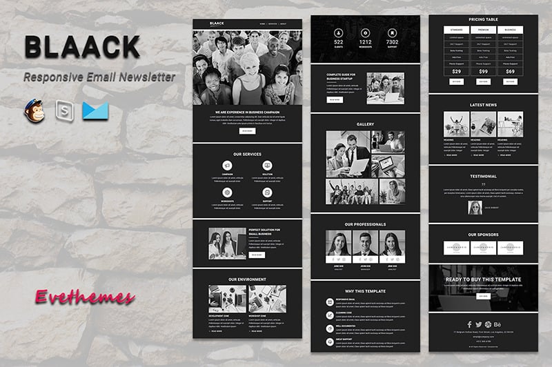 Blaack - Responsive Email Newsletter Template Blaack - Responsive Email Newsletter Template