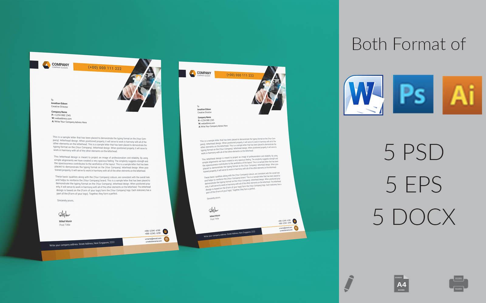 Branding Letterhead Template #205708 - TemplateMonster