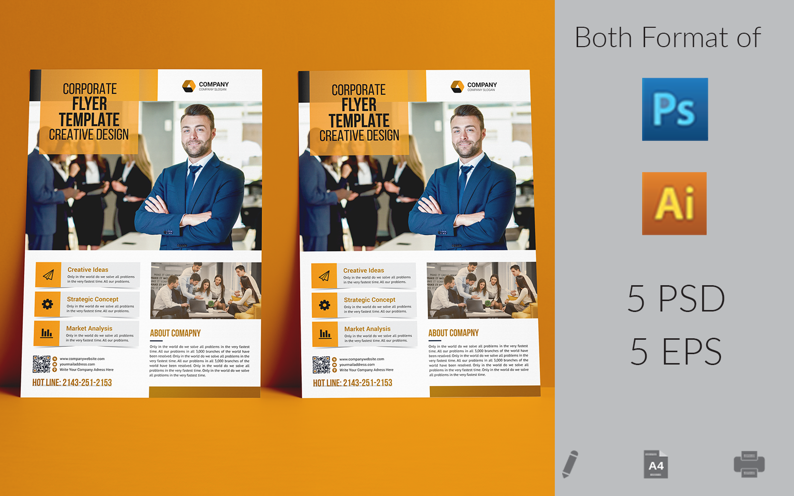 Business contacts Flyer Template #207694 - TemplateMonster