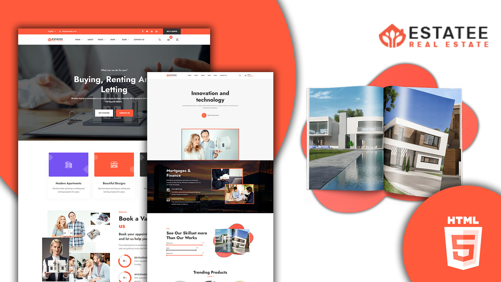 Estatee Real Estate HTML5 Website Template - TemplateMonster