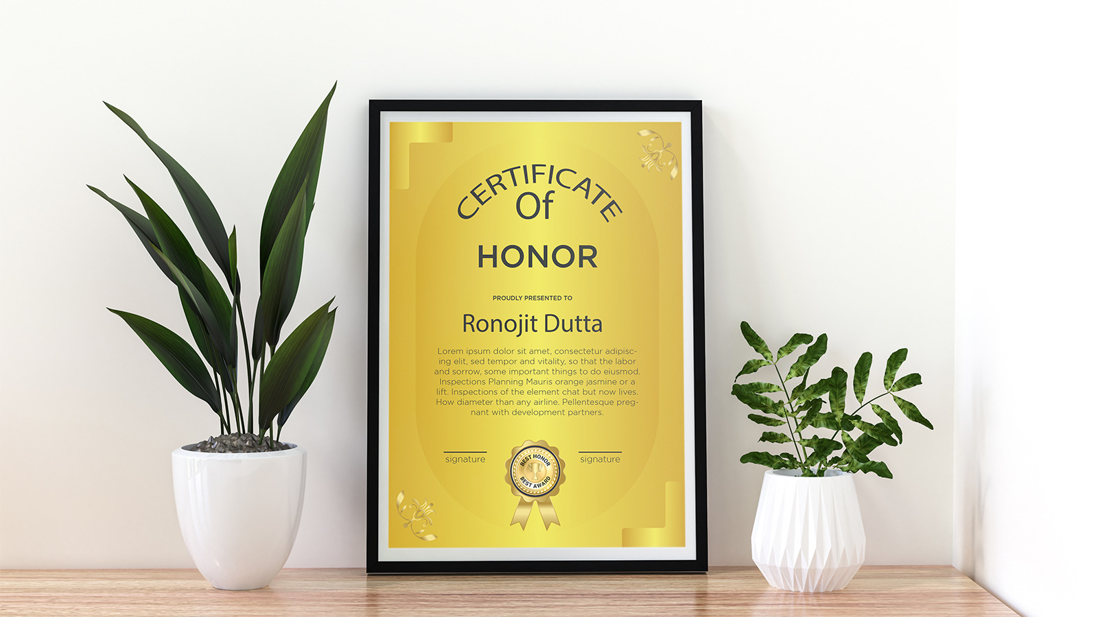 Modernes Design der Ehrenurkunde #207792 - TemplateMonster