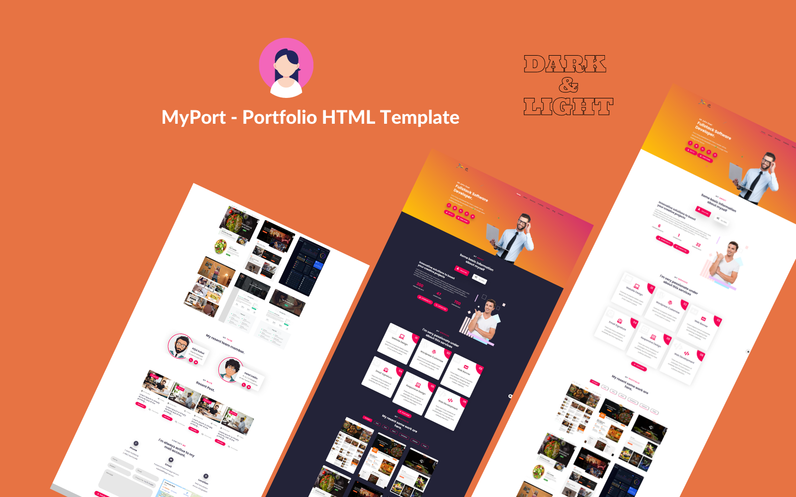 Myport - Portfolio Html Template #207765 - TemplateMonster