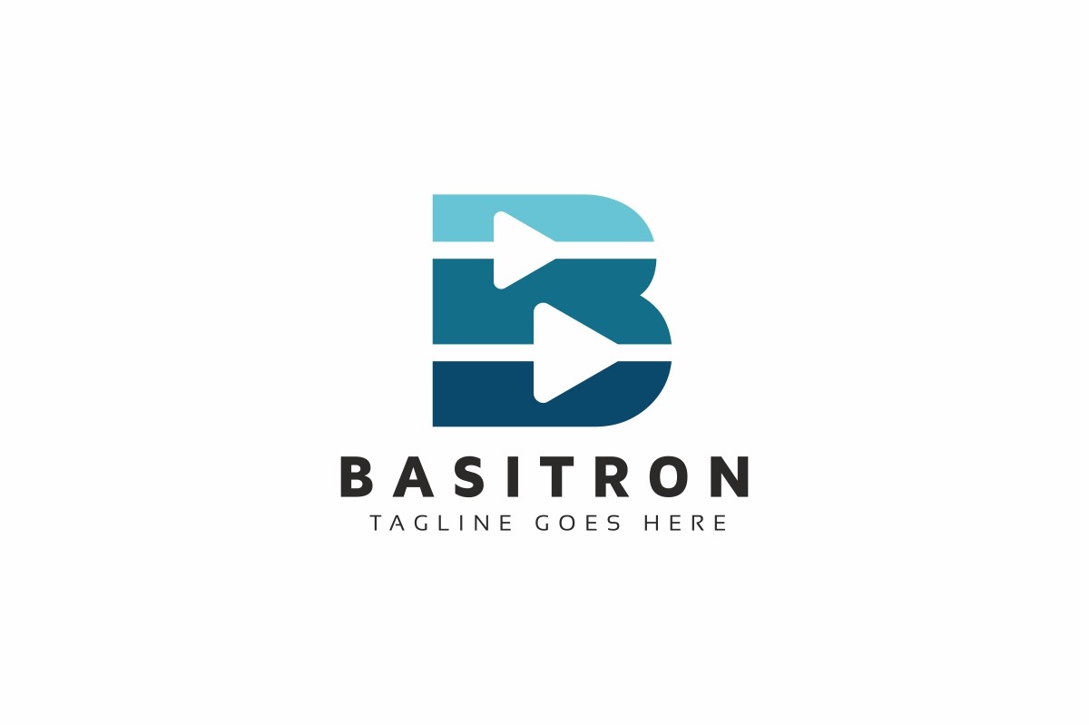 Basitron B Letter Arrows Logo Template - TemplateMonster