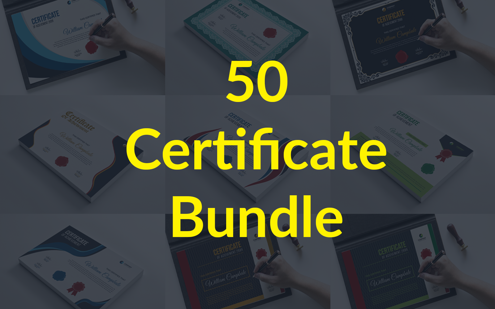 50 Certificate Bundle Template #208302 - TemplateMonster