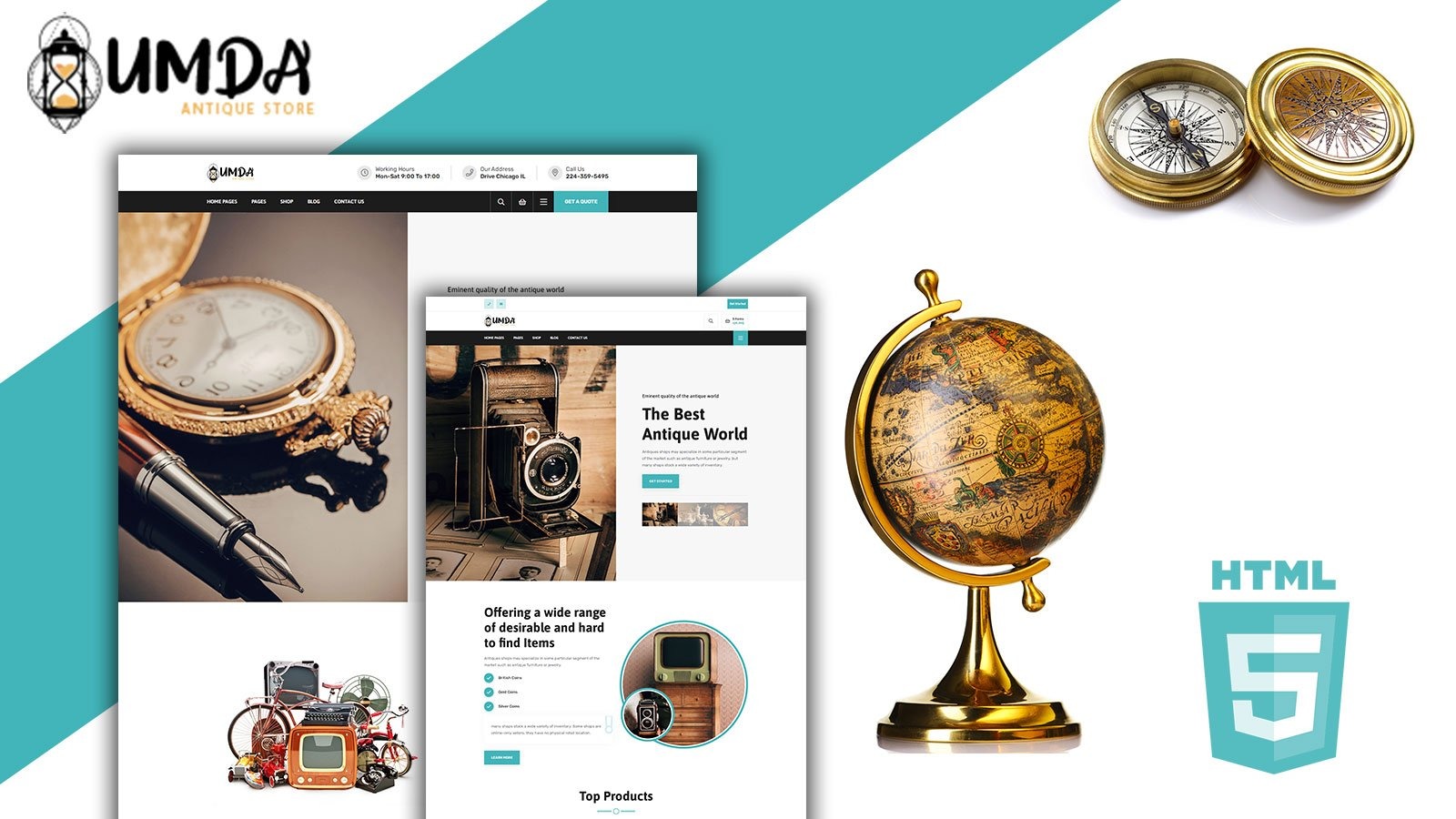 Umda Antiques Garage Sale HTML5 Website Template