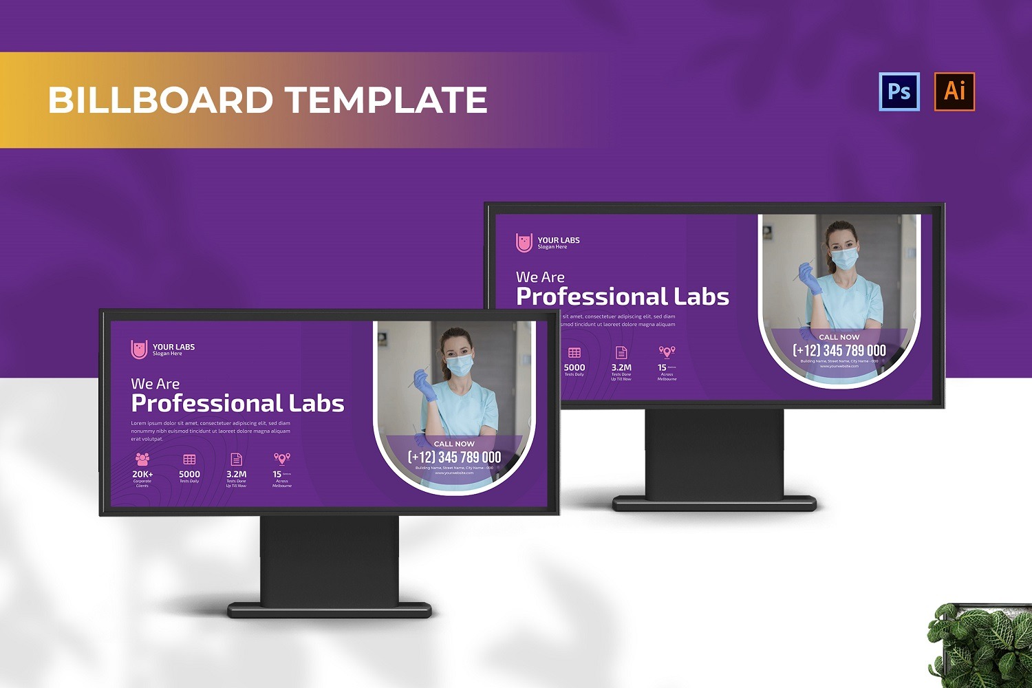 Professional Labs Billboard-Landschaft - TemplateMonster