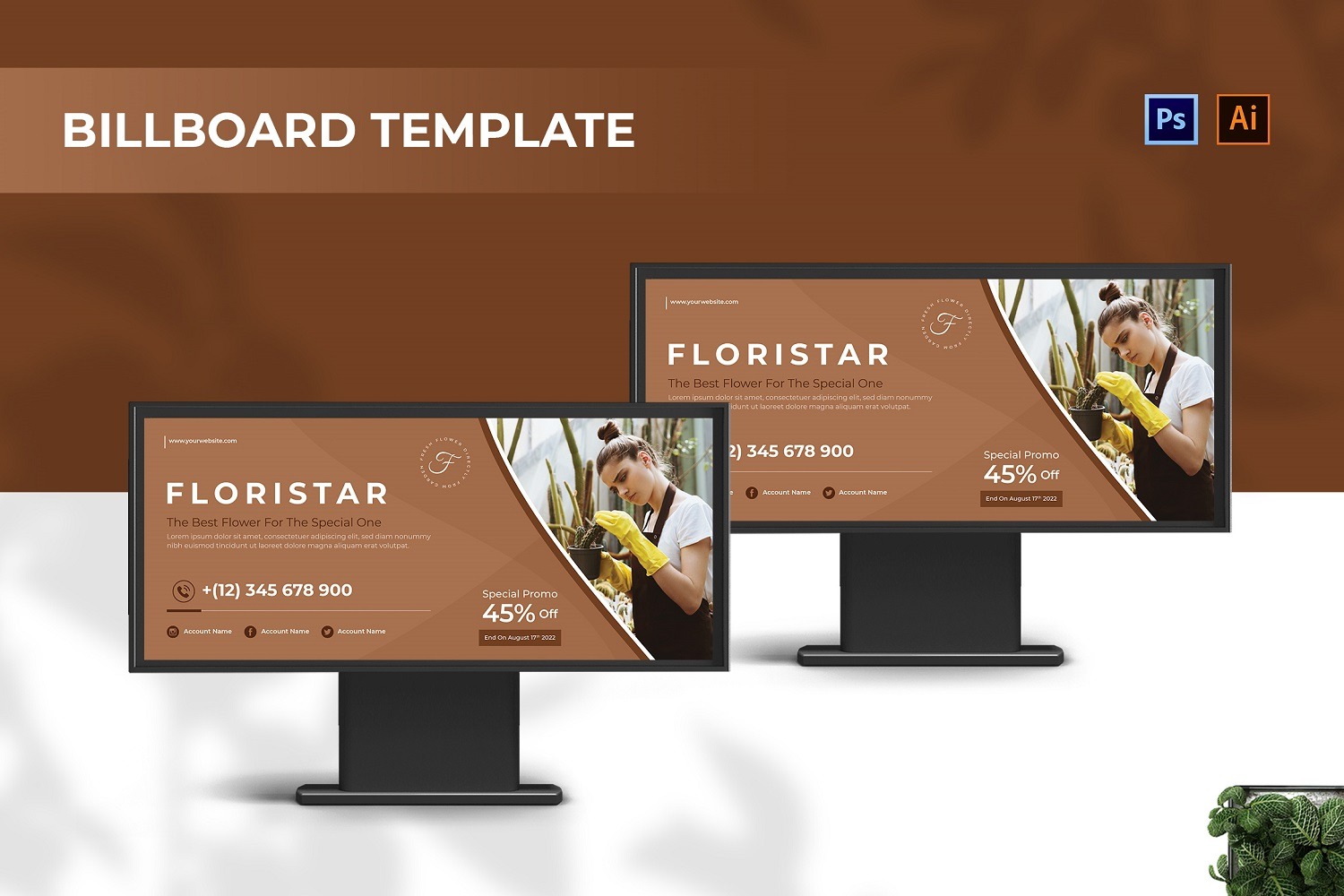 The Florist Billboard Landscape #210123 - TemplateMonster