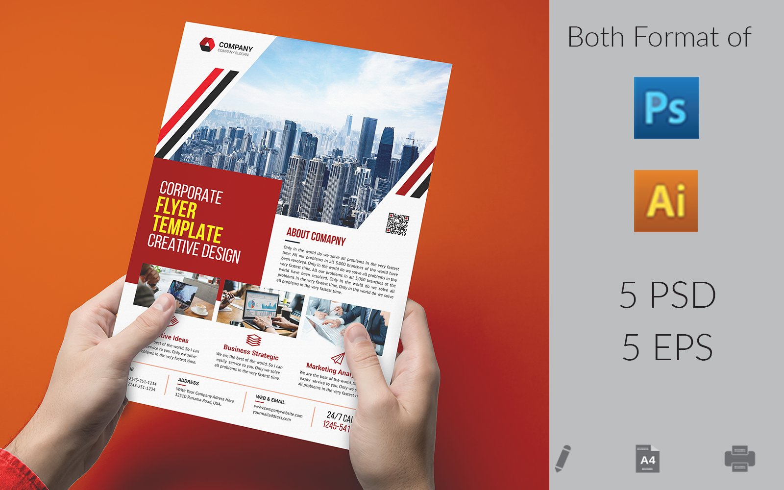 Company Project Business Flyer V.002 - TemplateMonster
