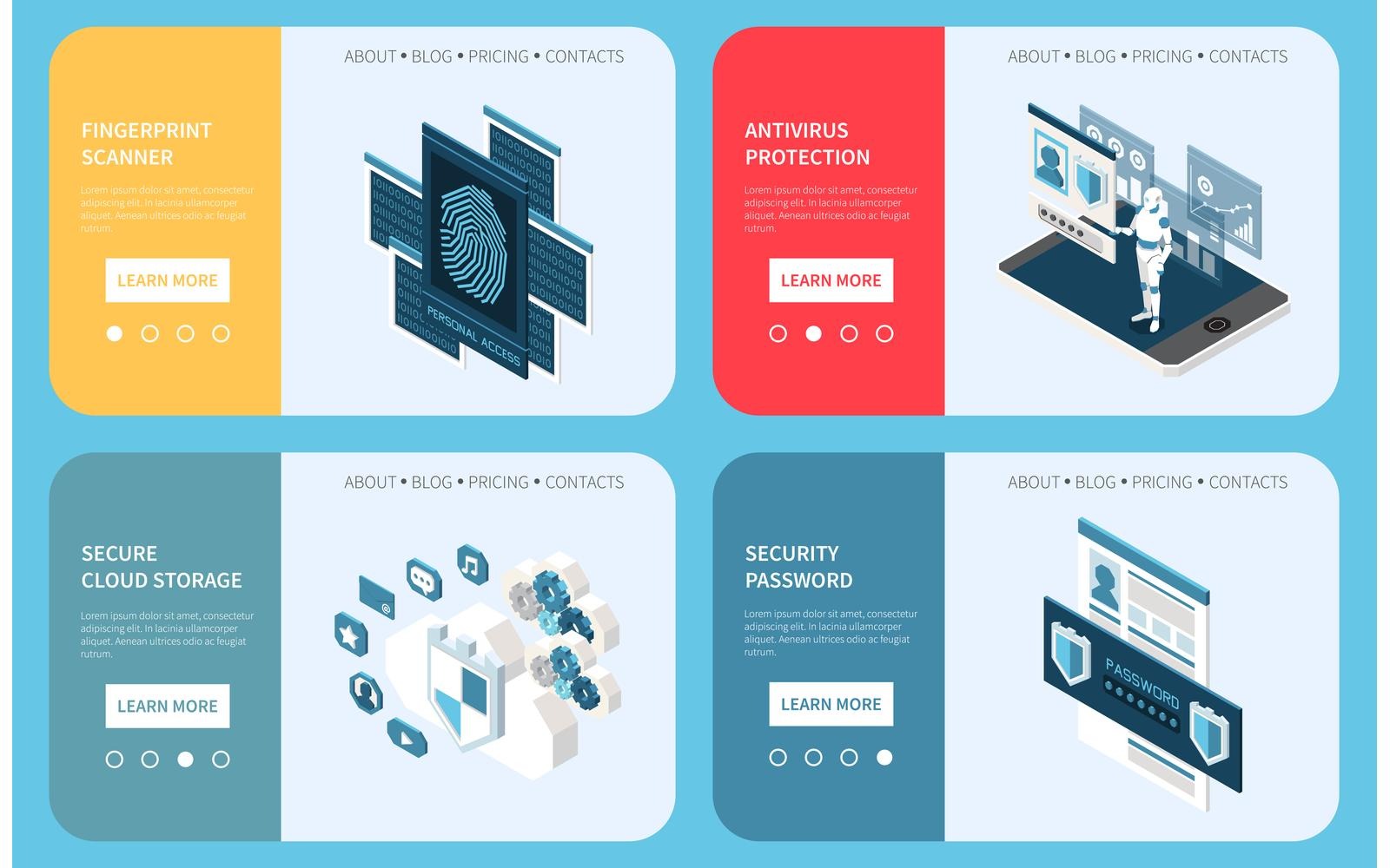 Digital Privacy Personal Data Protection Isometric 201210917 Vector ...