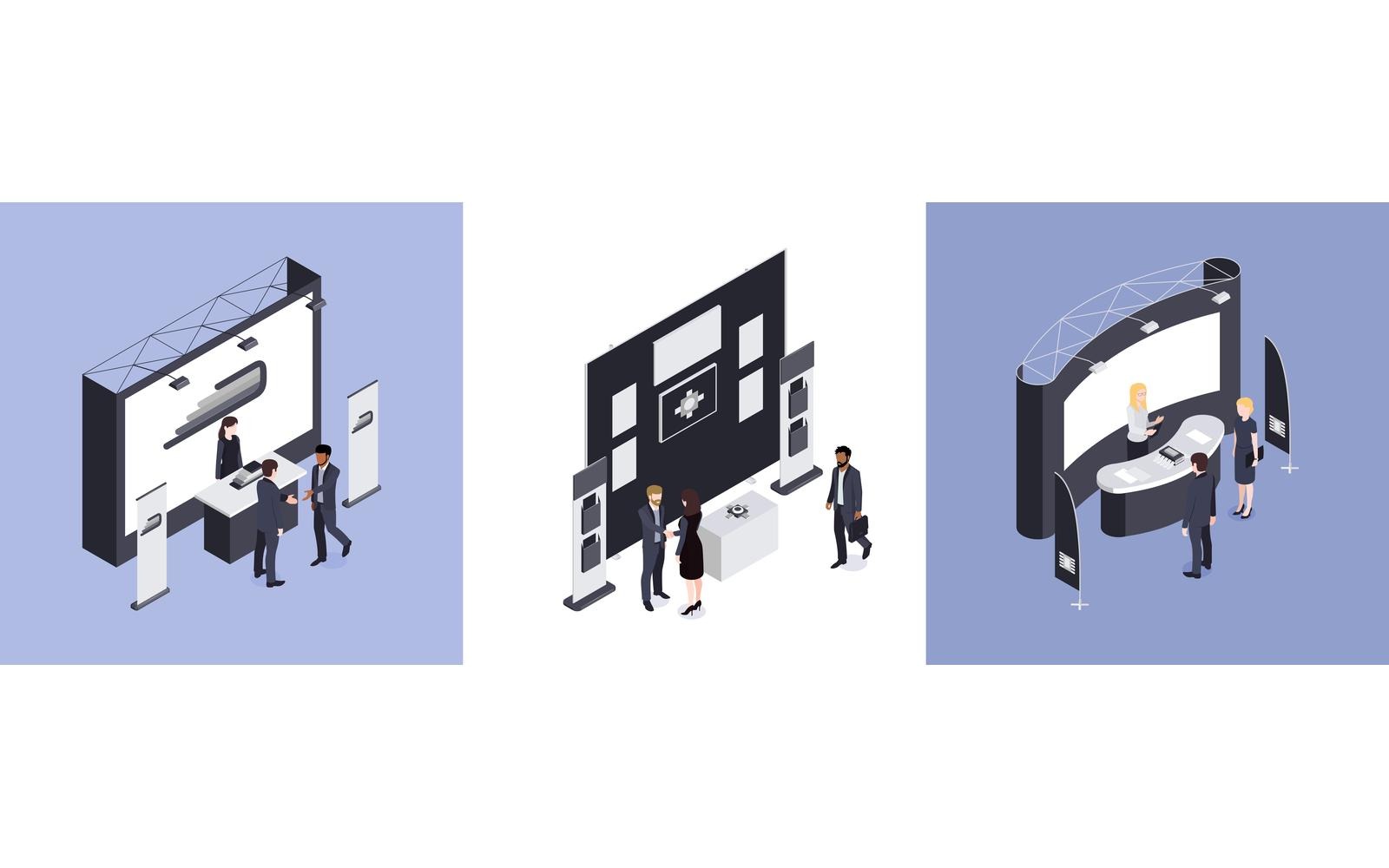 Isometric Expo Stand Exhibition Design Concept 201150427 Vector ...
