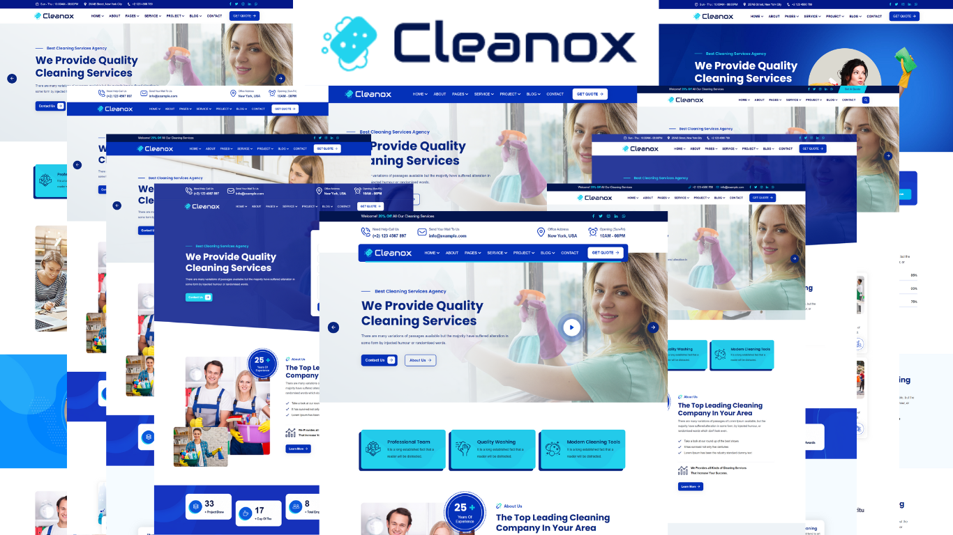 Cleanox - Cleaning Services HTML5 Template - TemplateMonster