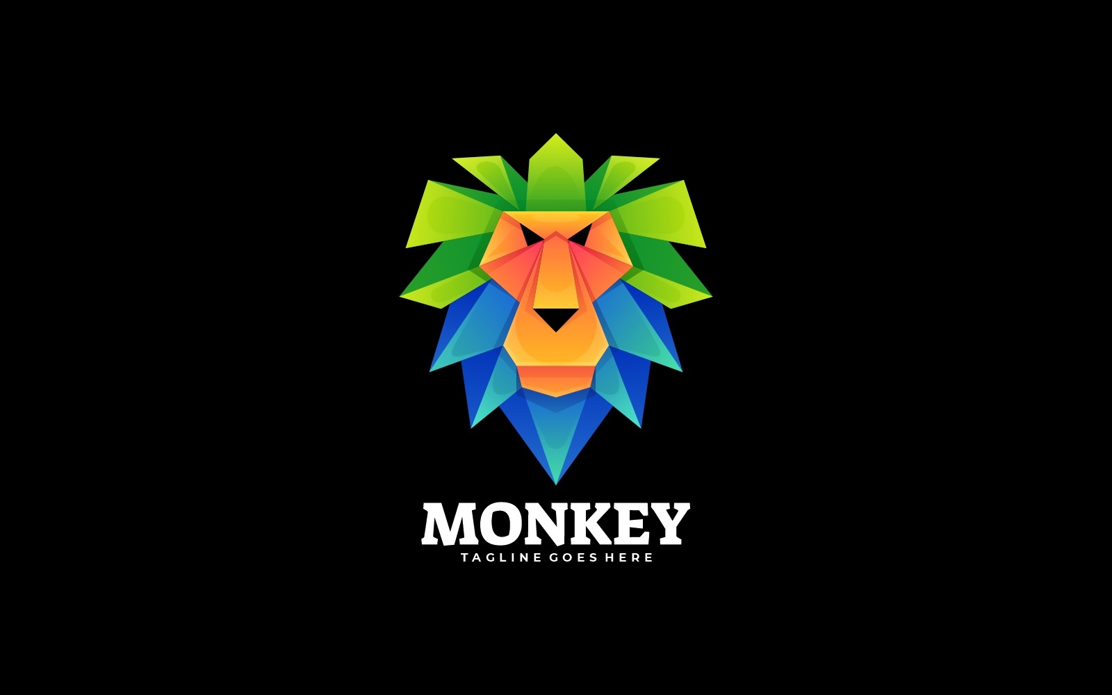 Monkey Gradient Colorful Logo #213205 - TemplateMonster