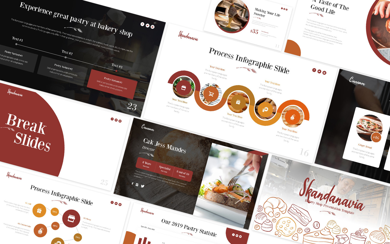 Skandanavia Bakery Shop Powerpoint Template - TemplateMonster