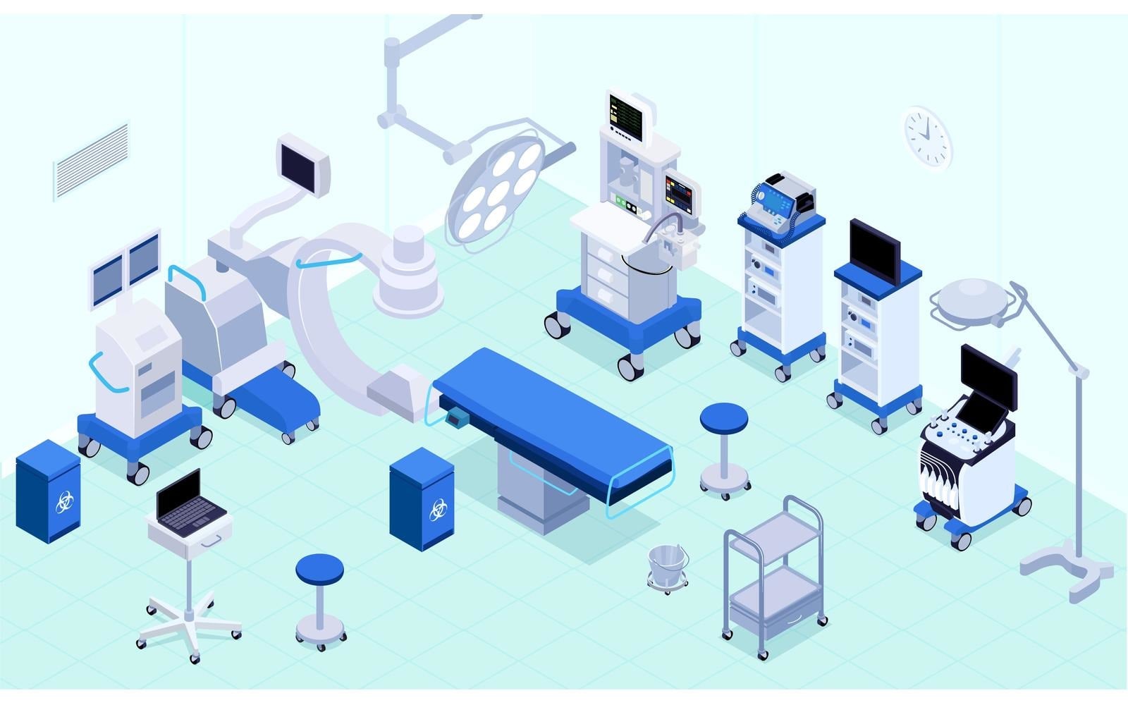 Isometric Medical Operating Room Illustration 201203213 Vector ...