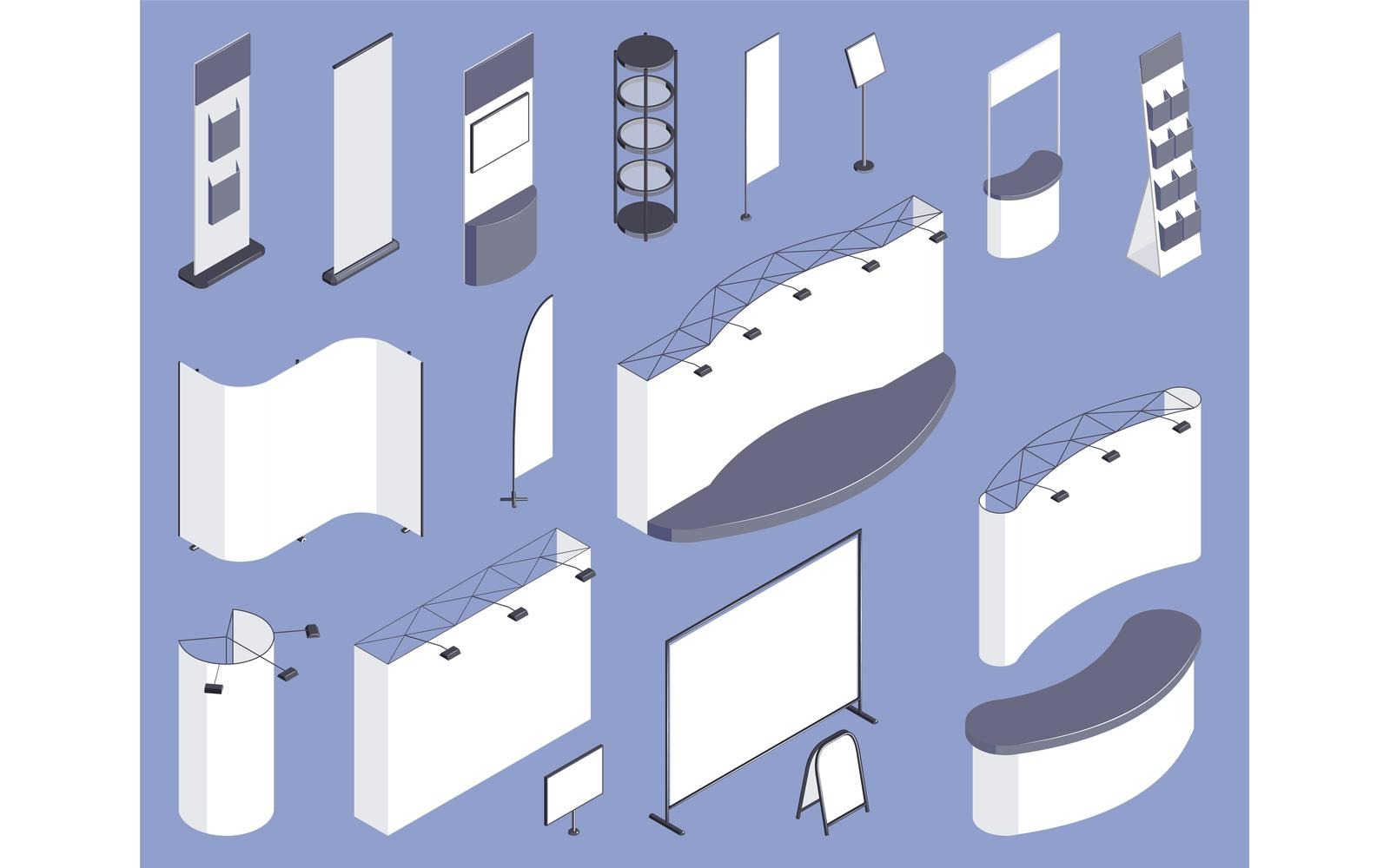 Isometric Expo Stand Exhibition Template Set 201150423 Vector ...