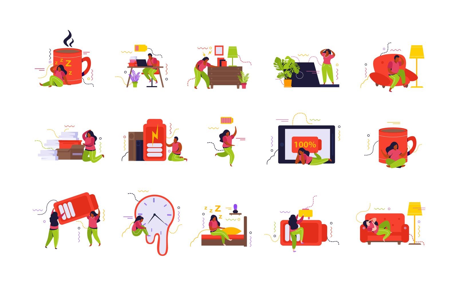 Low Energy People Recolor 201040230 Vector Illustration Concept