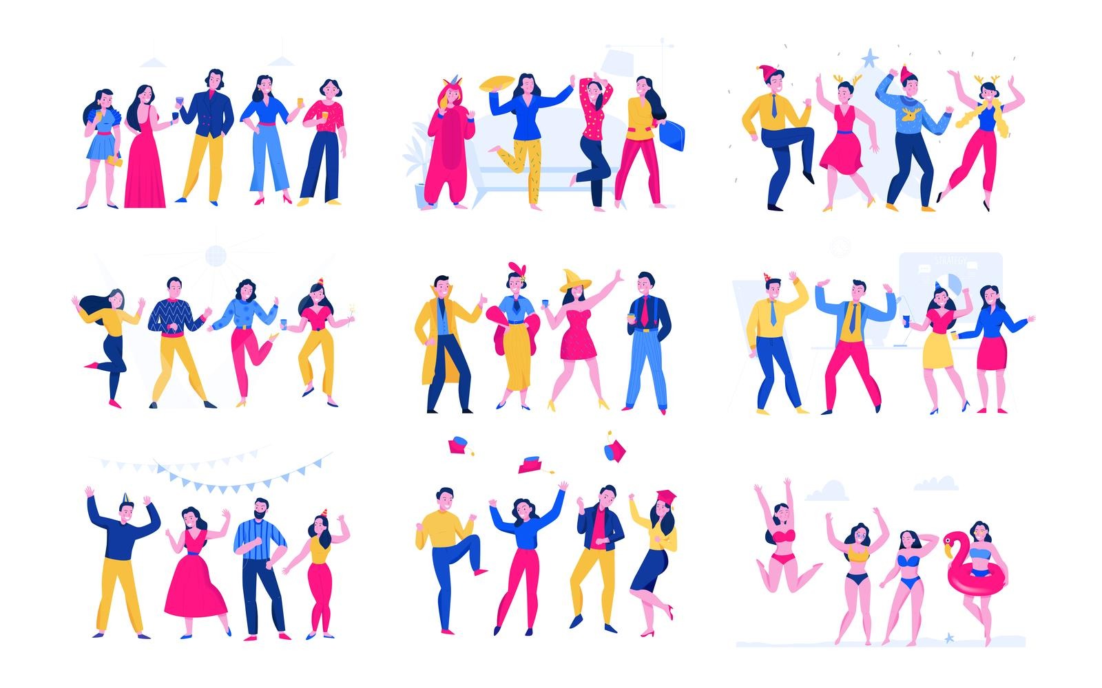 Party Color Set 200930518 Vector Illustration Concept