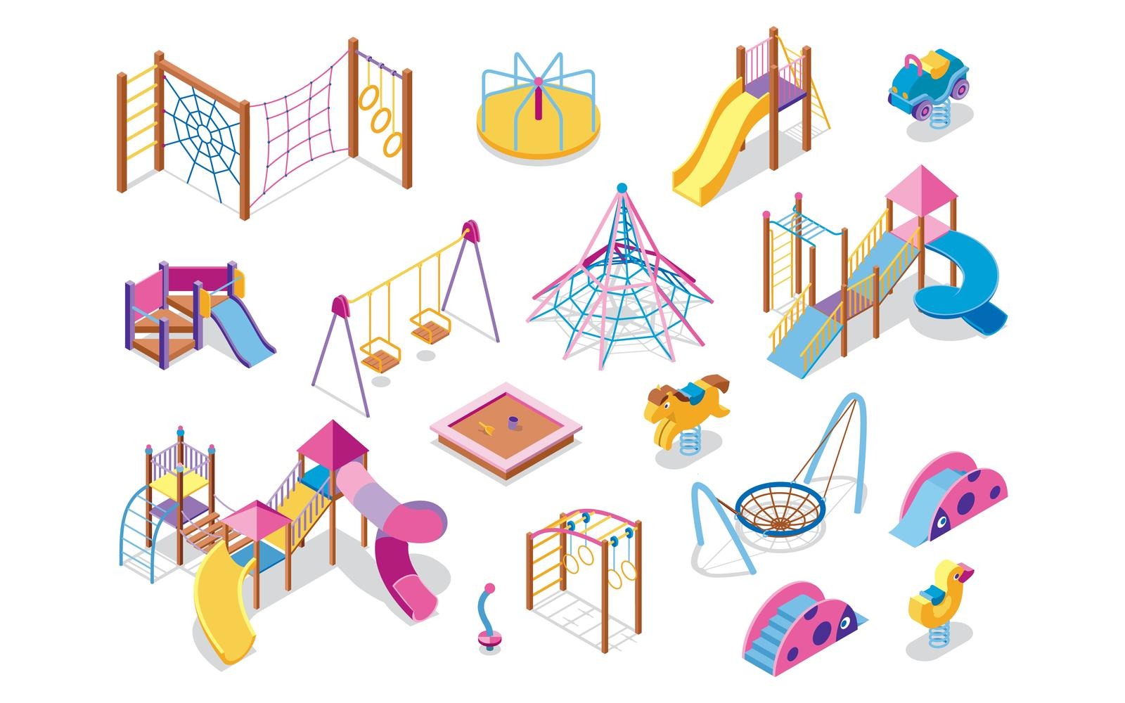 Isometric Playground Set 200903207 Vector Illustration Concept