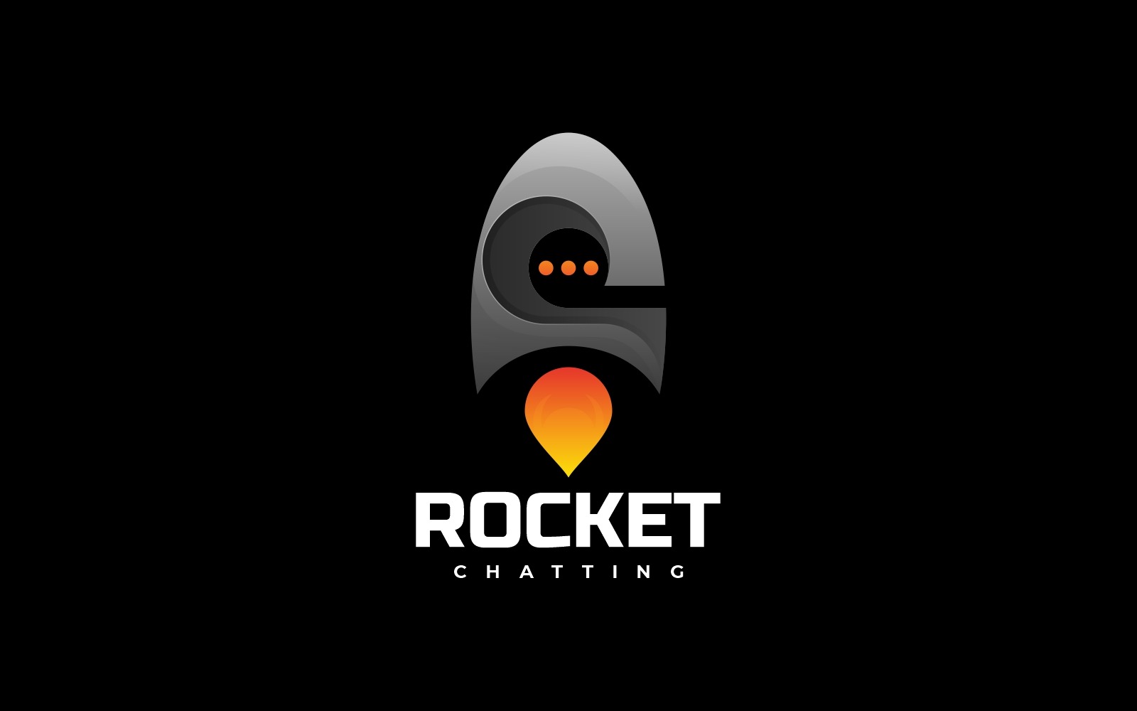 Rocket Chat Gradient Logo Style #216220 - TemplateMonster