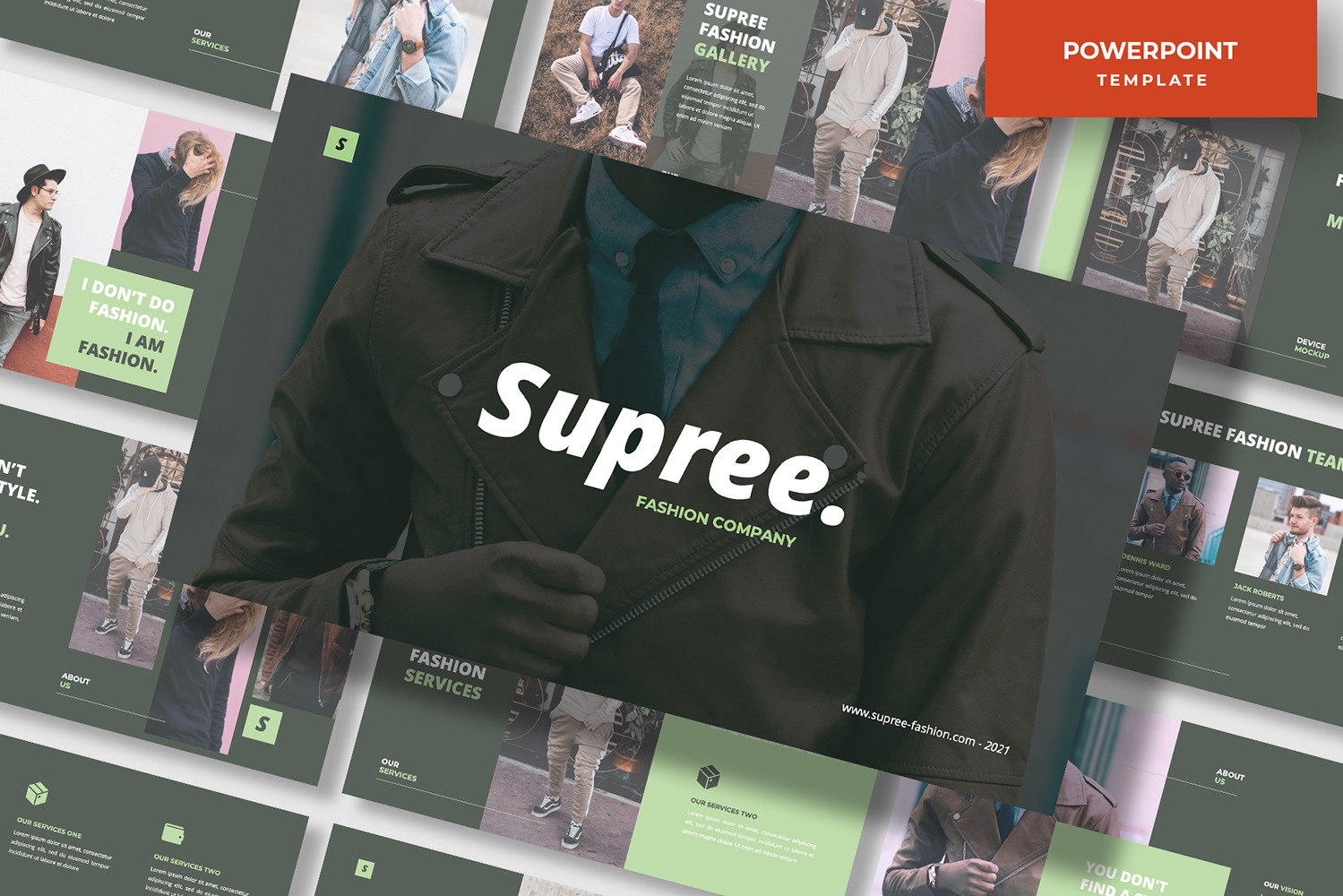 Supree - Men's Fashion Powerpoint Template - TemplateMonster
