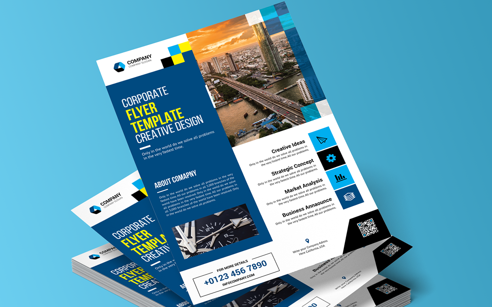 Company Project Business Flyer V.004 - TemplateMonster