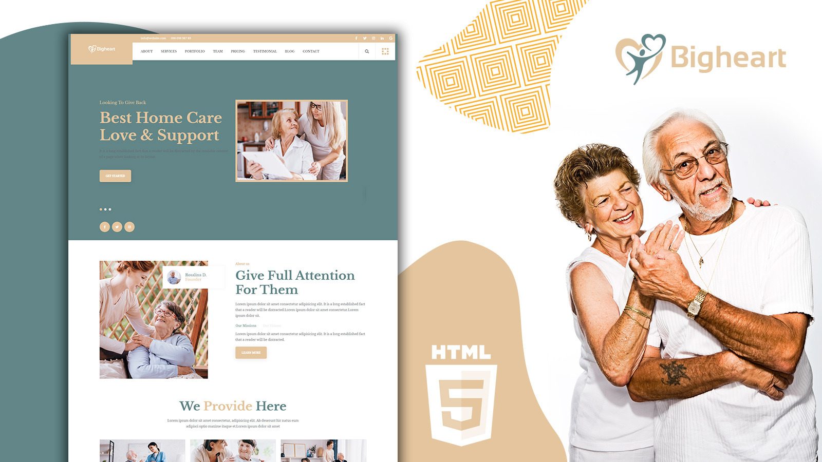Bigheart Senior Security Landing Page Template