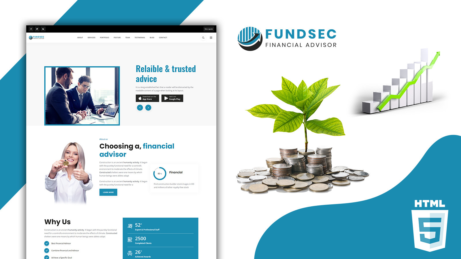 Fundsec Financial Advisor Landing Page Template
