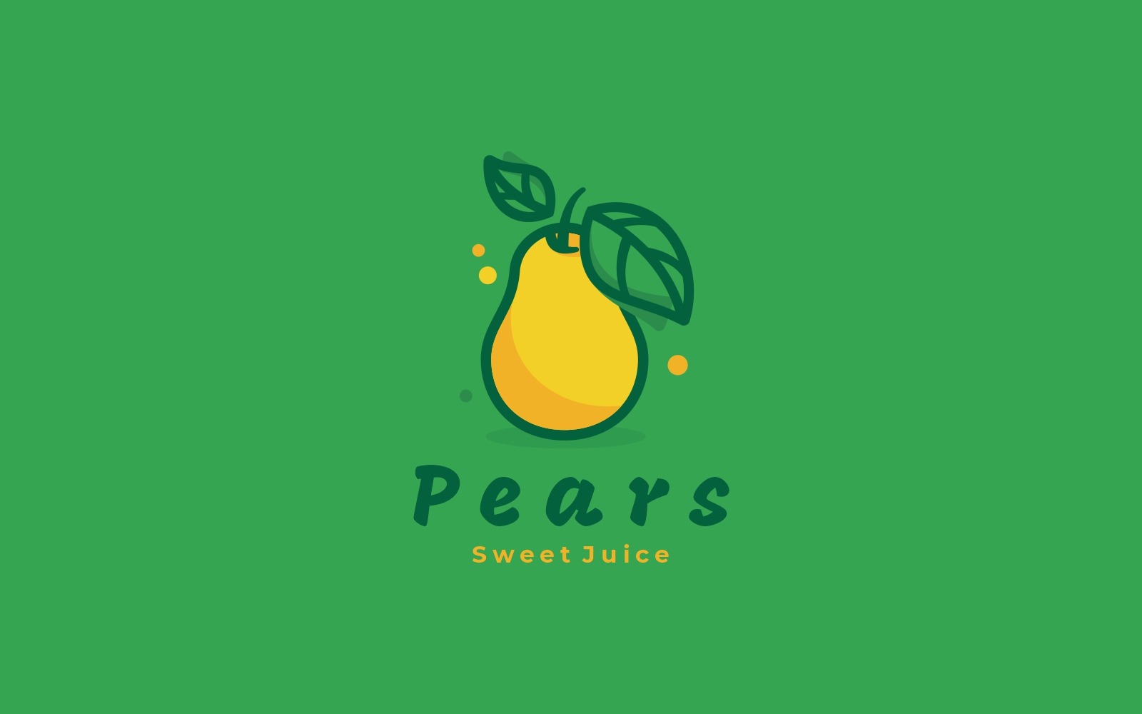 Pear Simple Mascot Logo Style #217103 - TemplateMonster