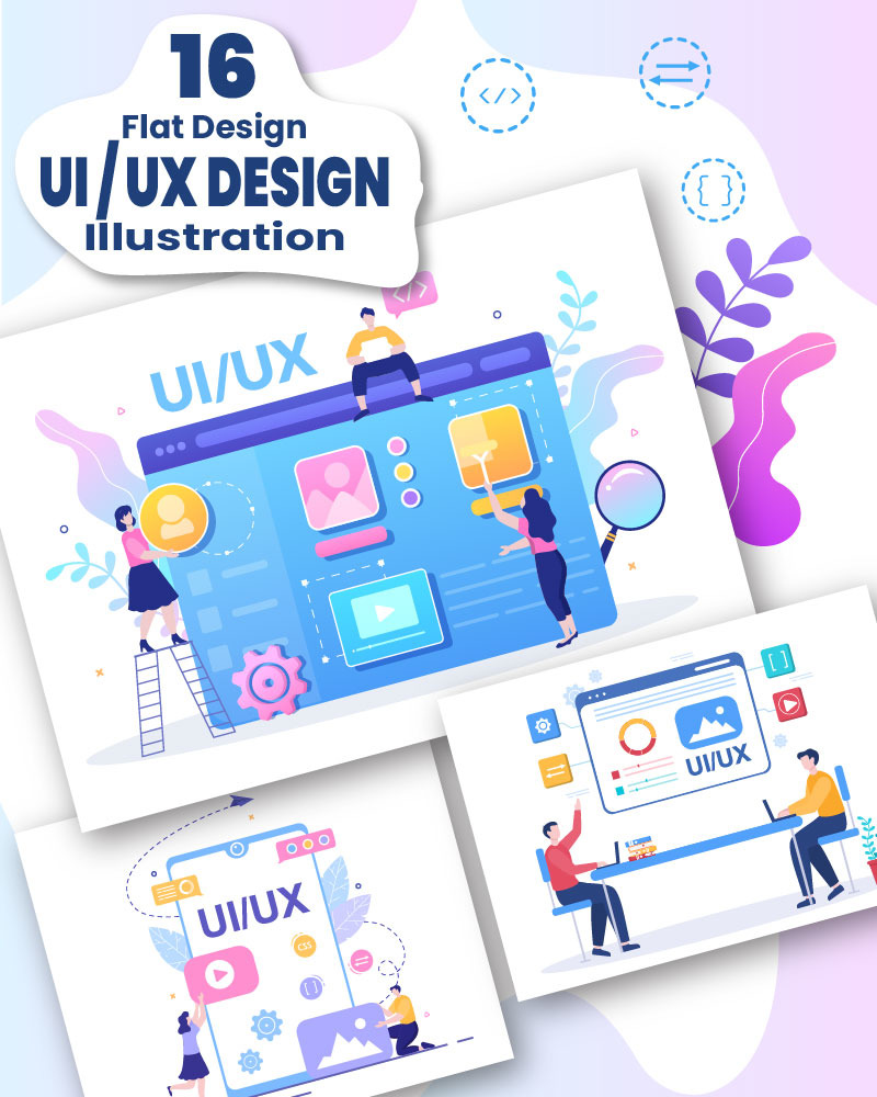 16 UI & UX Programmer Flat Design - TemplateMonster