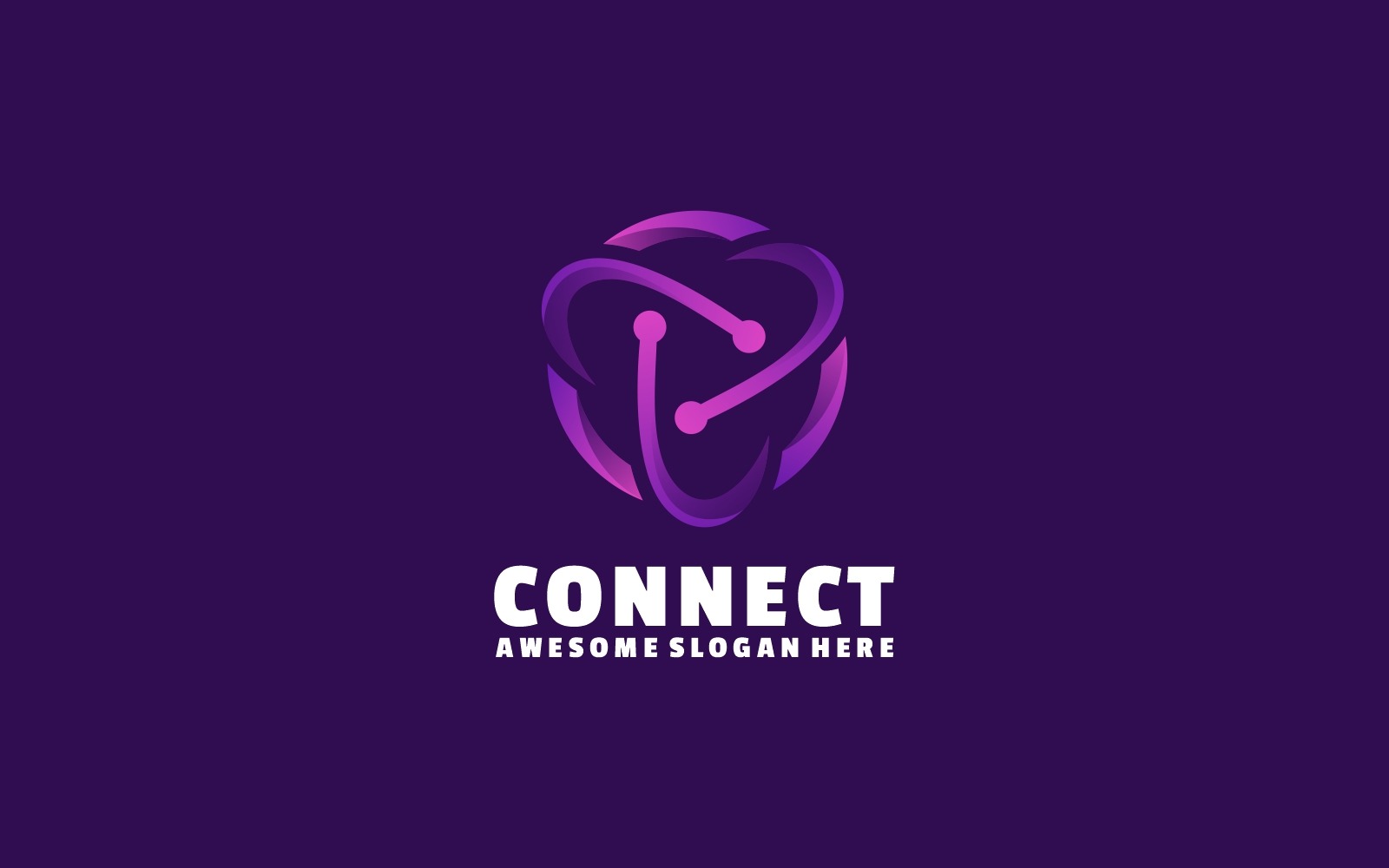 Connect Gradient Logo Style #217874 - TemplateMonster