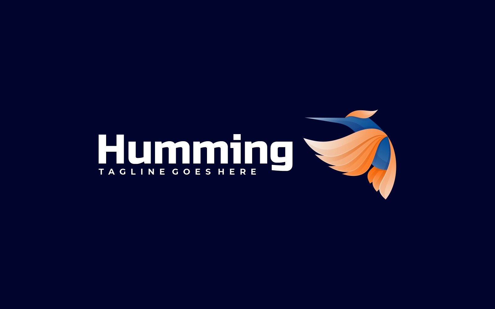 Humming Bird Gradient Logo Style #217879 - TemplateMonster