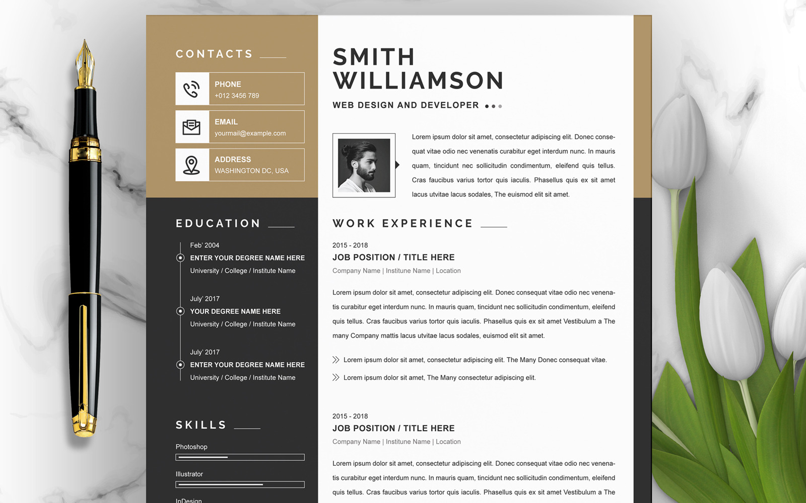 Williamson / Professional Resume Template - TemplateMonster