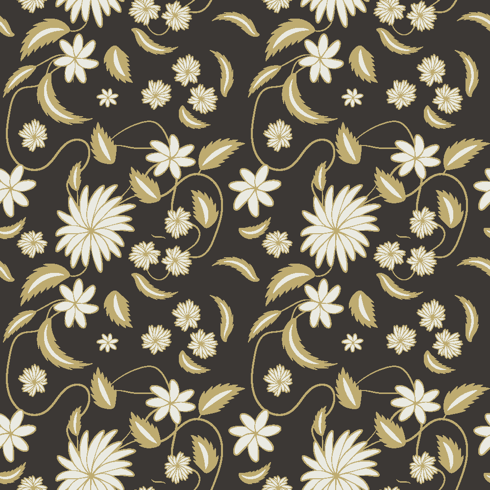 Folk Flowers Print Floral Pattern Ethnic Art JH