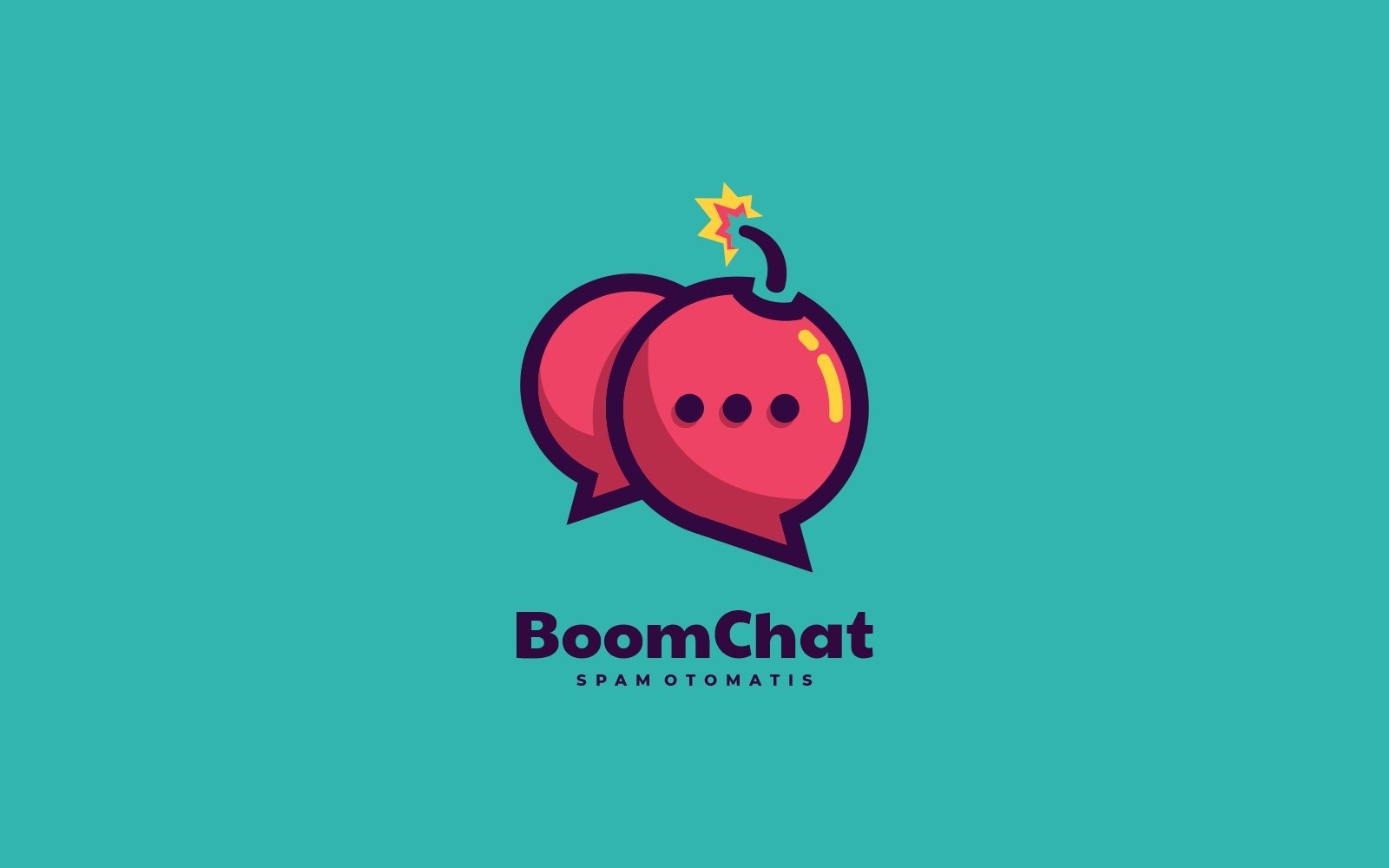 Boom Chat Simple Mascot Logo #218568 - TemplateMonster