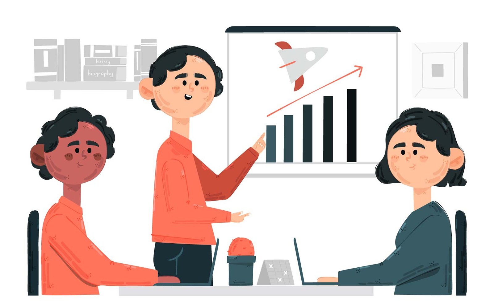 Pitch Meeting Illustration #218562 - TemplateMonster