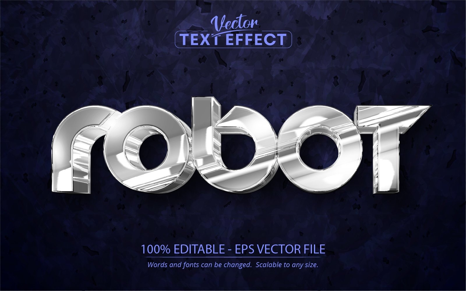 Robot - Silver Metallic Style, Editable Text Effect, Font Style ...