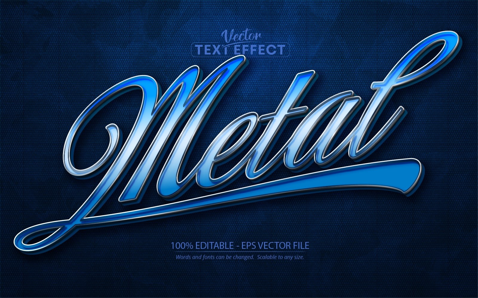 Metal - Metallic Caligraphic Style, Editable Text Effect, Font Style ...