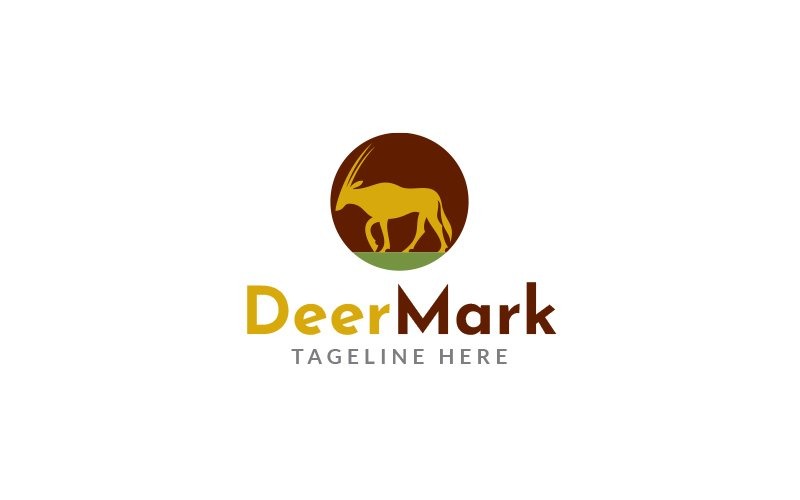 Modèle de conception de logo de marque de cerf