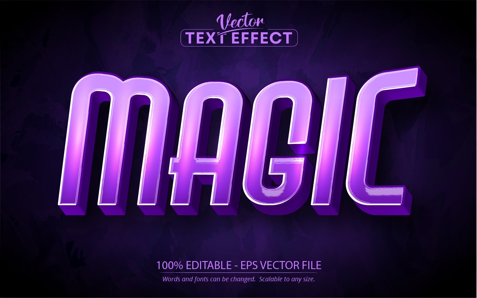 Magic - Purple Color Style, Editable Text Effect, Font Style, Graphics ...