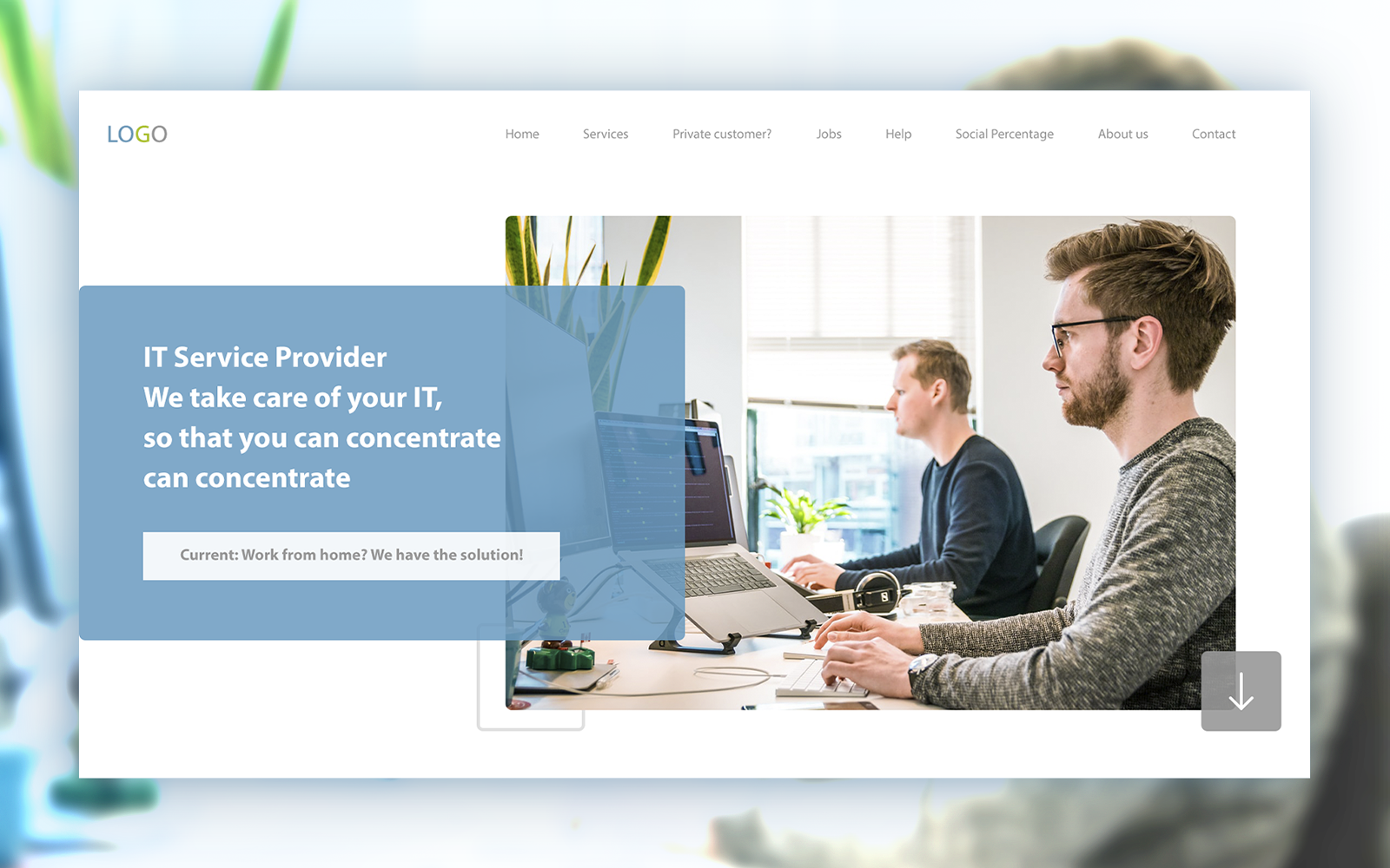 Web Development Templates Landing Page IT PSD Template