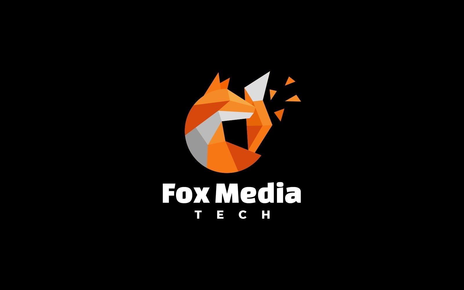 Fox Media Low Poly Logo Style #219398 - TemplateMonster