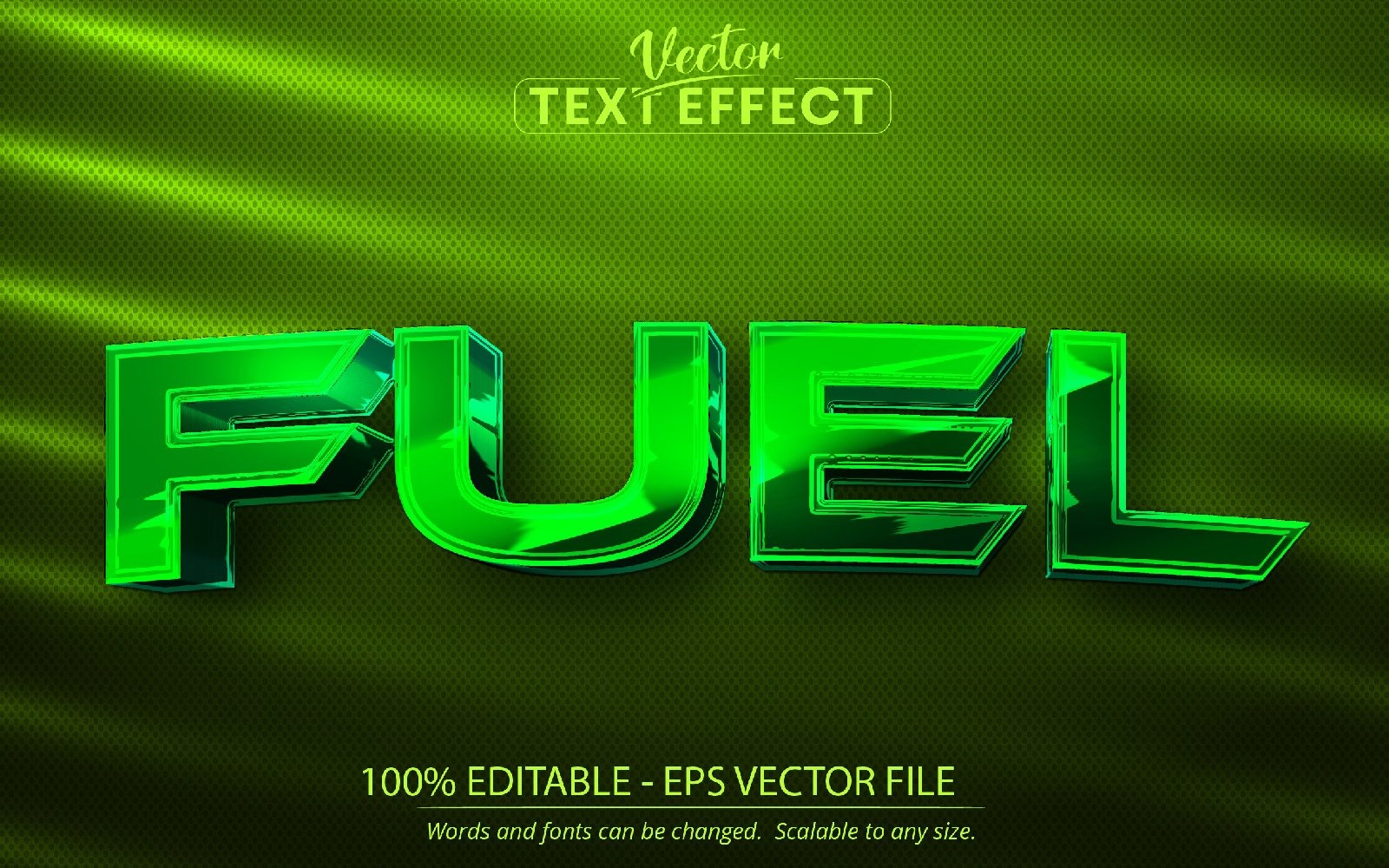 Fuel - Green Chrome Color Style, Editable Text Effect, Font Style ...