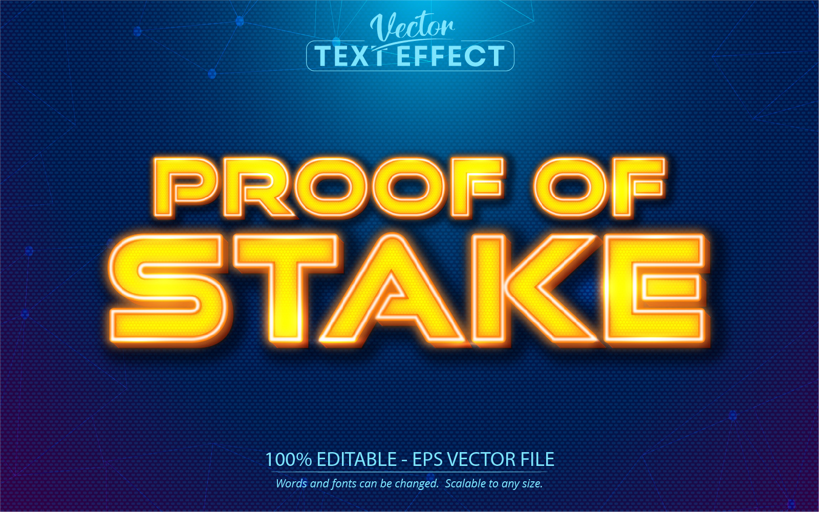 Proof Of Stake - Cartoon Style, Editable Text Effect, Font Style ...