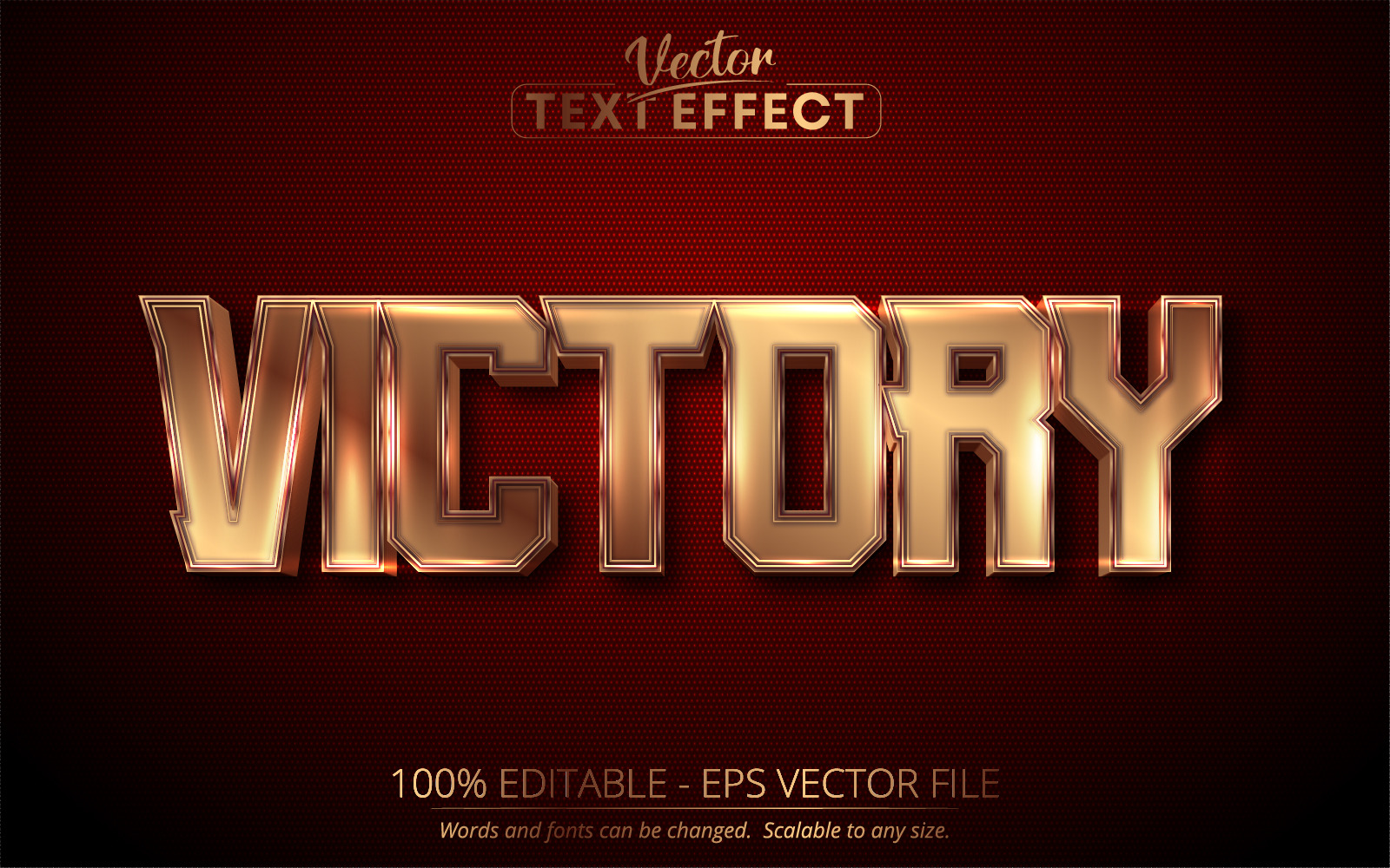 Victory - Metallic And Golden Style, Editable Text Effect, Font Style ...