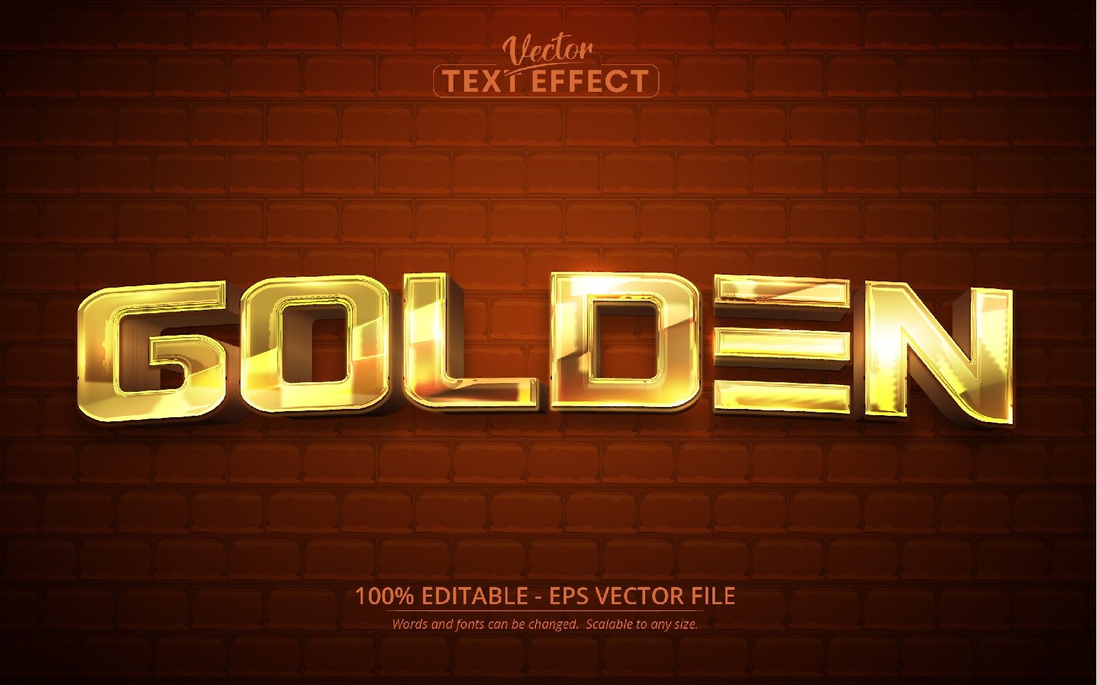 Golden - Luxury Shiny Gold Style, Editable Text Effect, Font Style ...