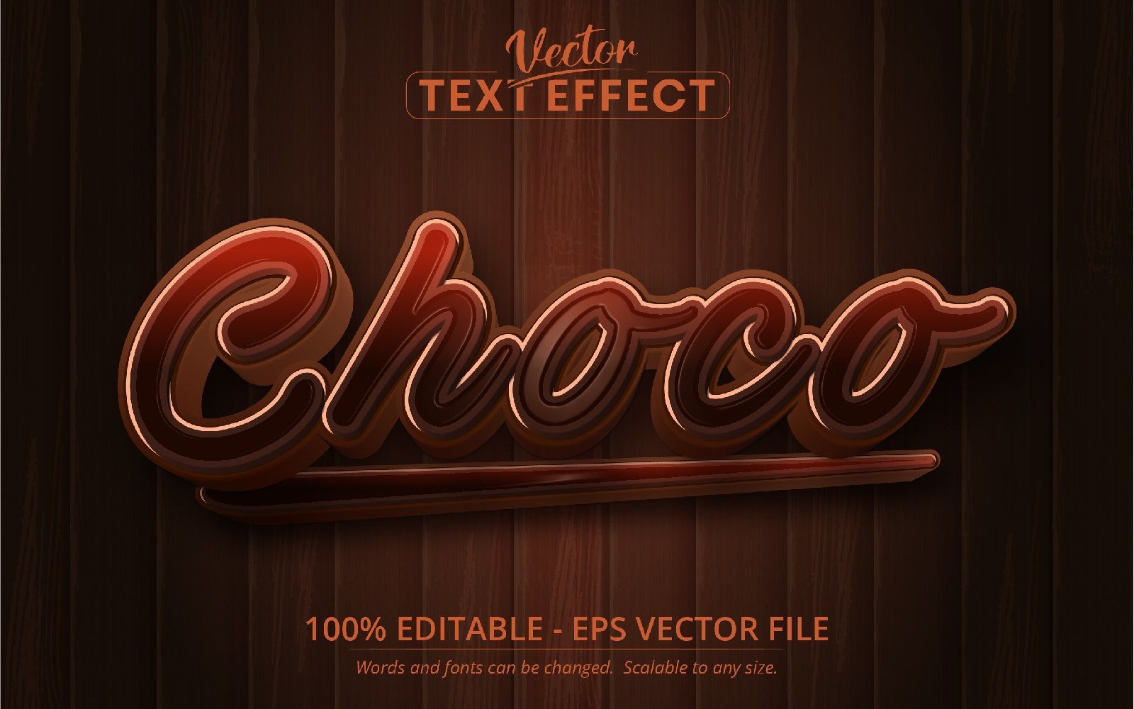 Choco - Cartoon Style, Editable Text Effect, Font Style, Graphics ...