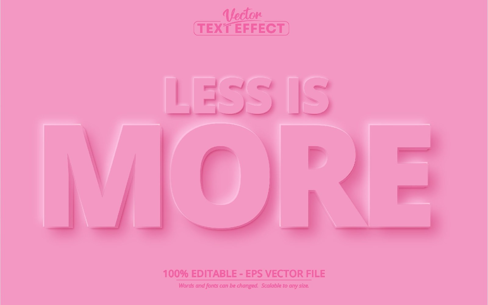 Less Is More - Editable Text Effect, Cartoon Font Style, Graphics ...